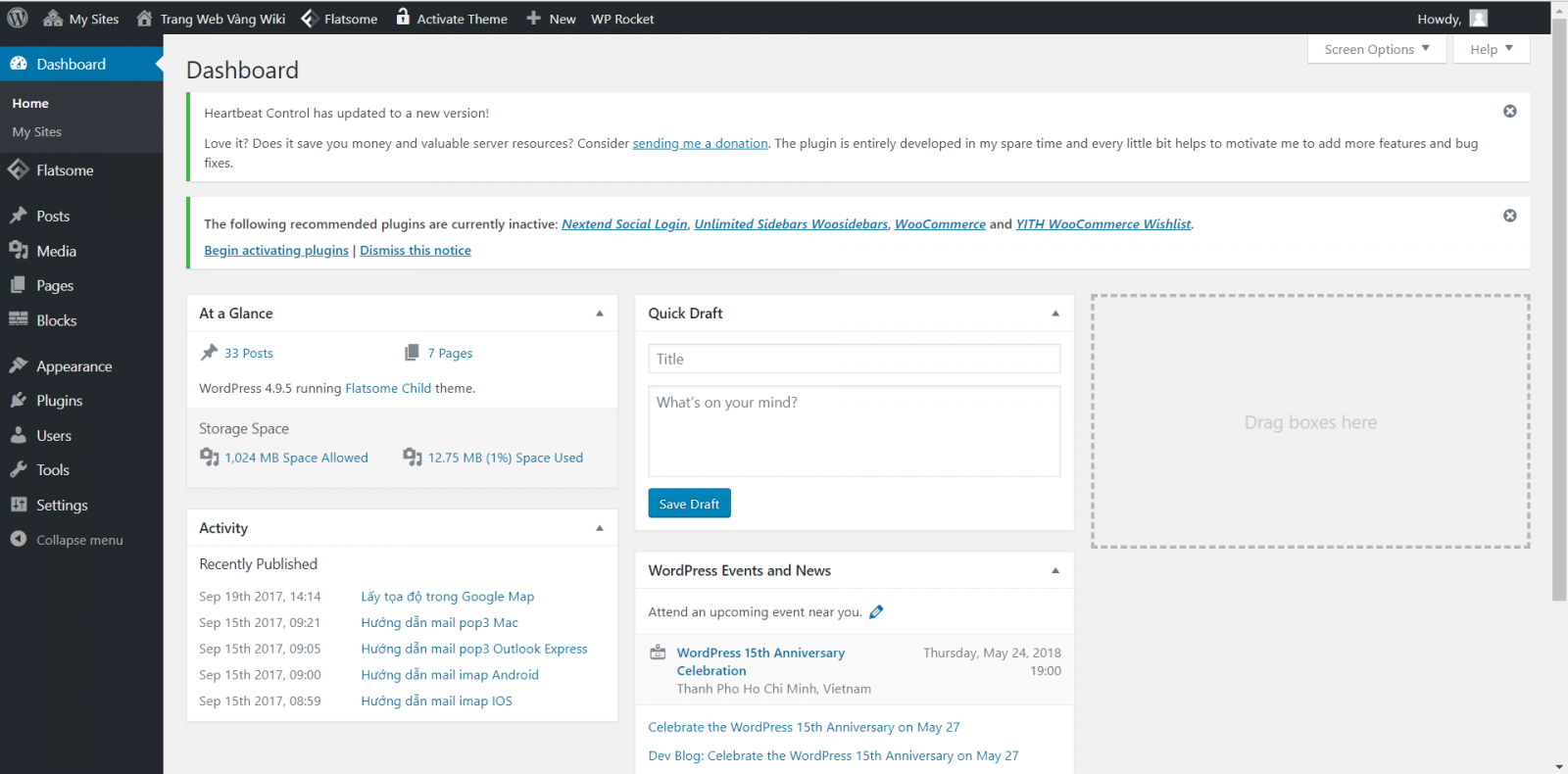 Wordpress theme Flatsome Slider element – Trang Web Vàng Wiki